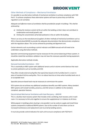 Brookvent part f compliance guide | PDF