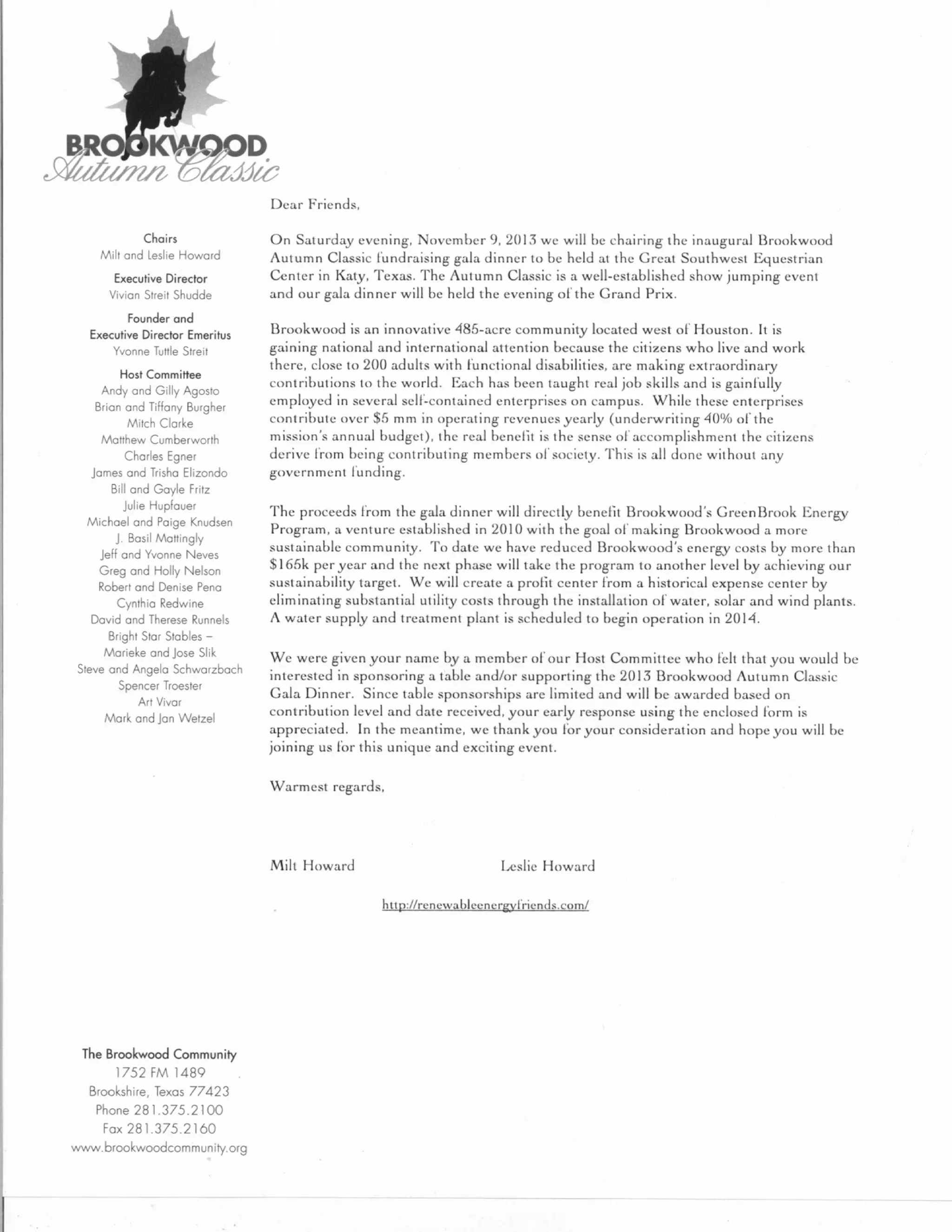 Brookwood friends letter | PDF