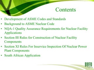 Development of ASME Codes and Standards | PPTX