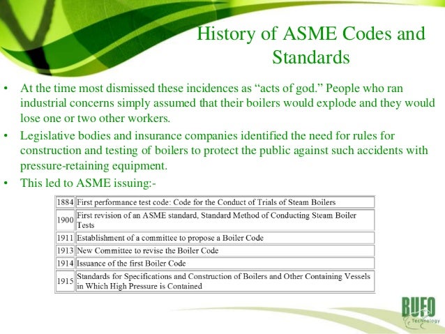 Development of ASME Codes and Standards