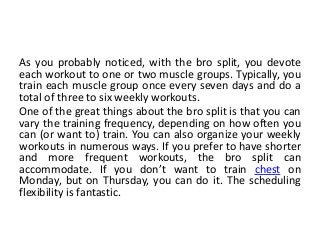 Bro Split :The Ultimate Workout Program Guide | PPTX