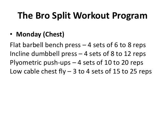 Bro Split :The Ultimate Workout Program Guide | PPT