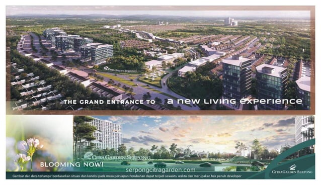 Brosur Rumah CitraGarden Serpong Cluster Chloe | PPT