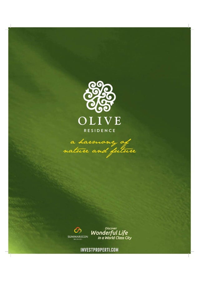 Brosur Cluster Olive Residence Summarecon Bekasi | PDF