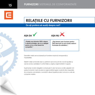 Noul sistem de Conformitate Grupul CEZ in Romania | PDF