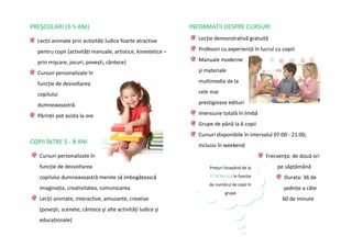 Cursuri de limbi straine pentru copii | PDF