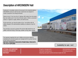 Hall ARCONSERV Brochure | PPT