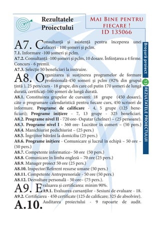Brosura proiect Mai bine pentru fiecare | PDF