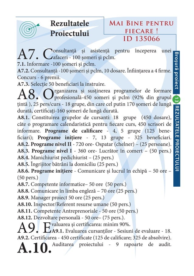 Brosura proiect Mai bine pentru fiecare | PDF