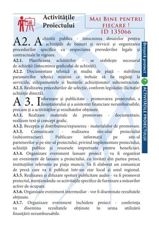 Brosura proiect Mai bine pentru fiecare | PDF