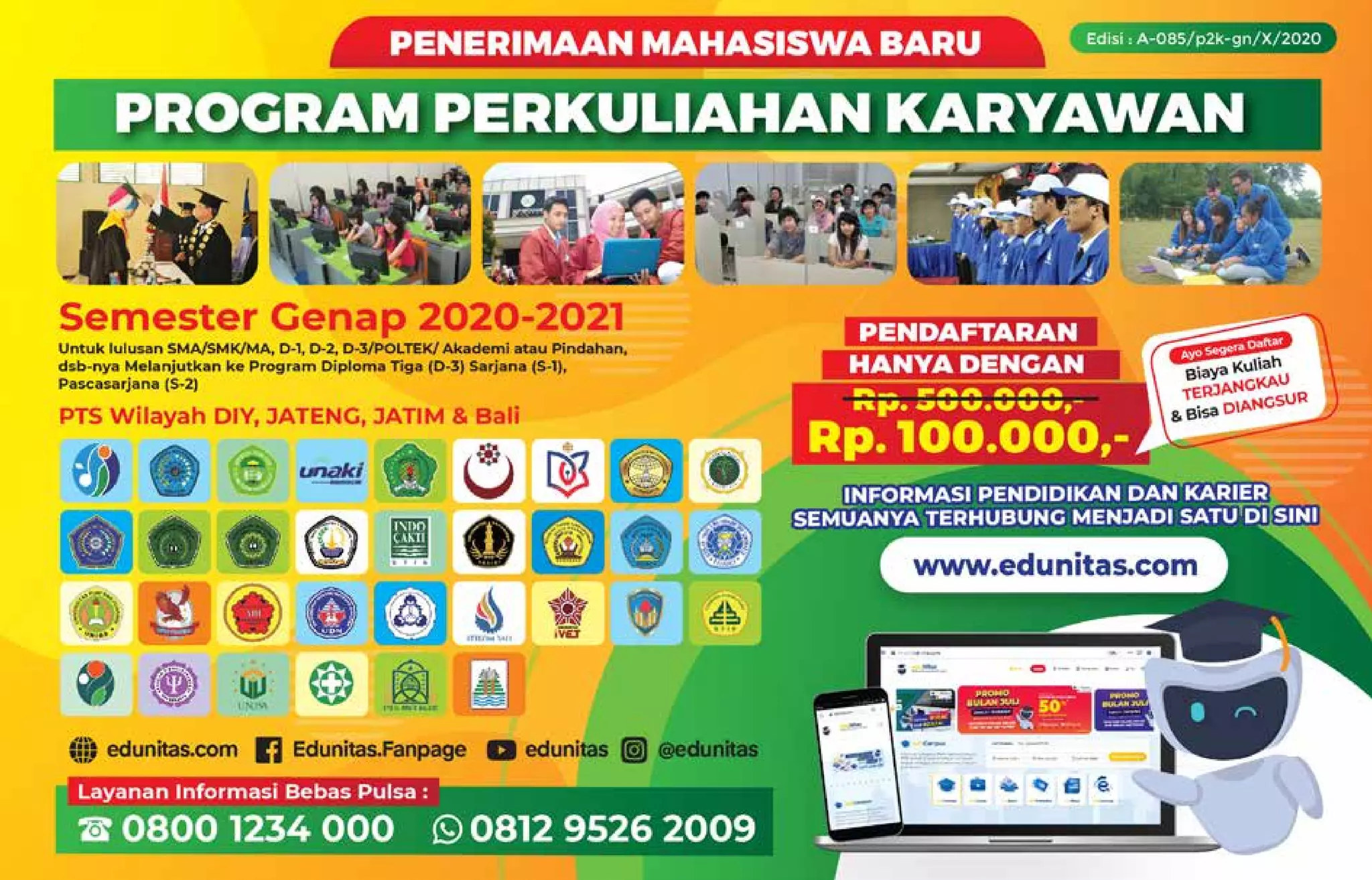Brosur kuliah karyawan diy, jateng, jatim dan bali | PPT