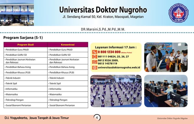Brosur kuliah karyawan diy, jateng, jatim dan bali | PPT