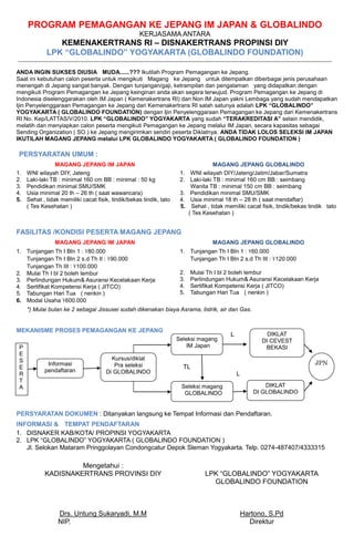 Brosur magang jepang imm new version | DOCX