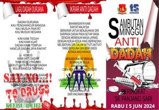 Brosur Minggu Anti Dadah Di Peringkat Sekolah | PPTX