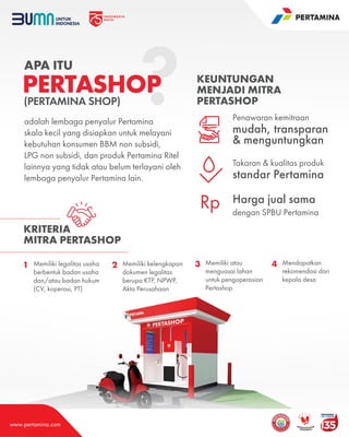 Brosur Penawaran Kemitraan Pertashop | PDF