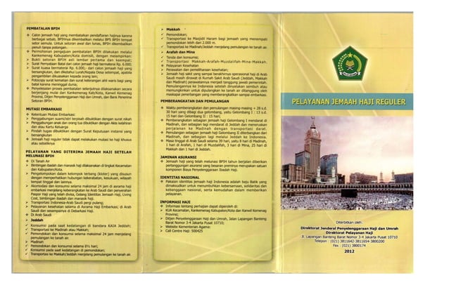 Brosur pendaftaran haji | PDF