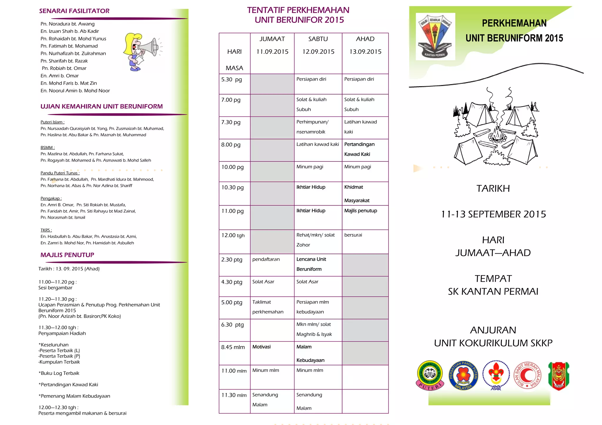 Brosur perkhemahan skkp 2015 | PDF