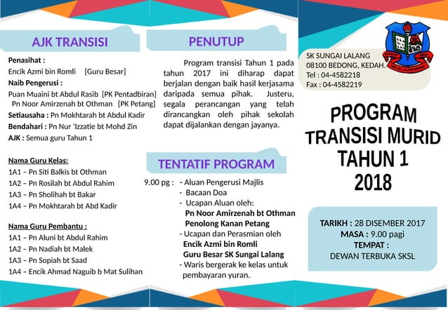 BROSUR PROGRAM TRANSISI TAHUN 1 2018.pptx