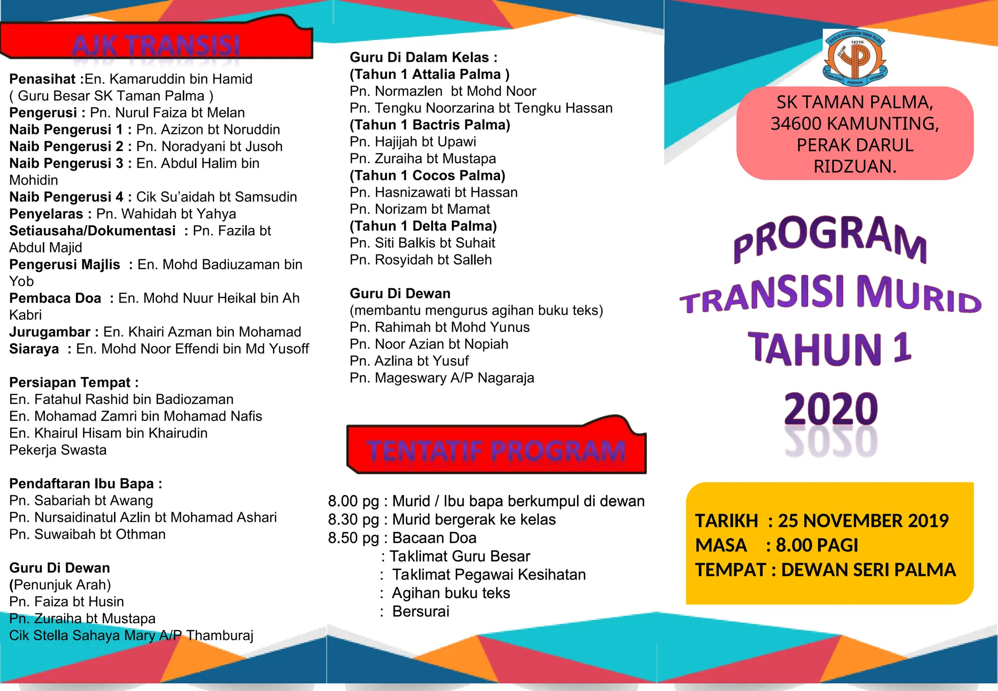 BROSUR PROGRAM TRANSISI TAHUN 1 2020 - Copy.ppt