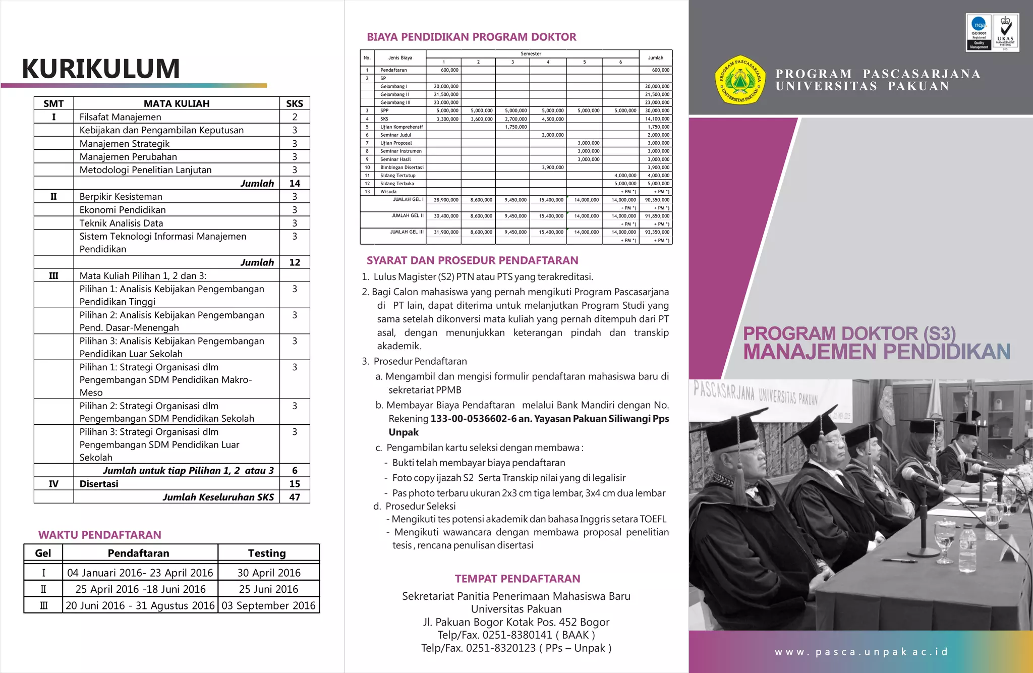 Brosur s3 2016 | PPT