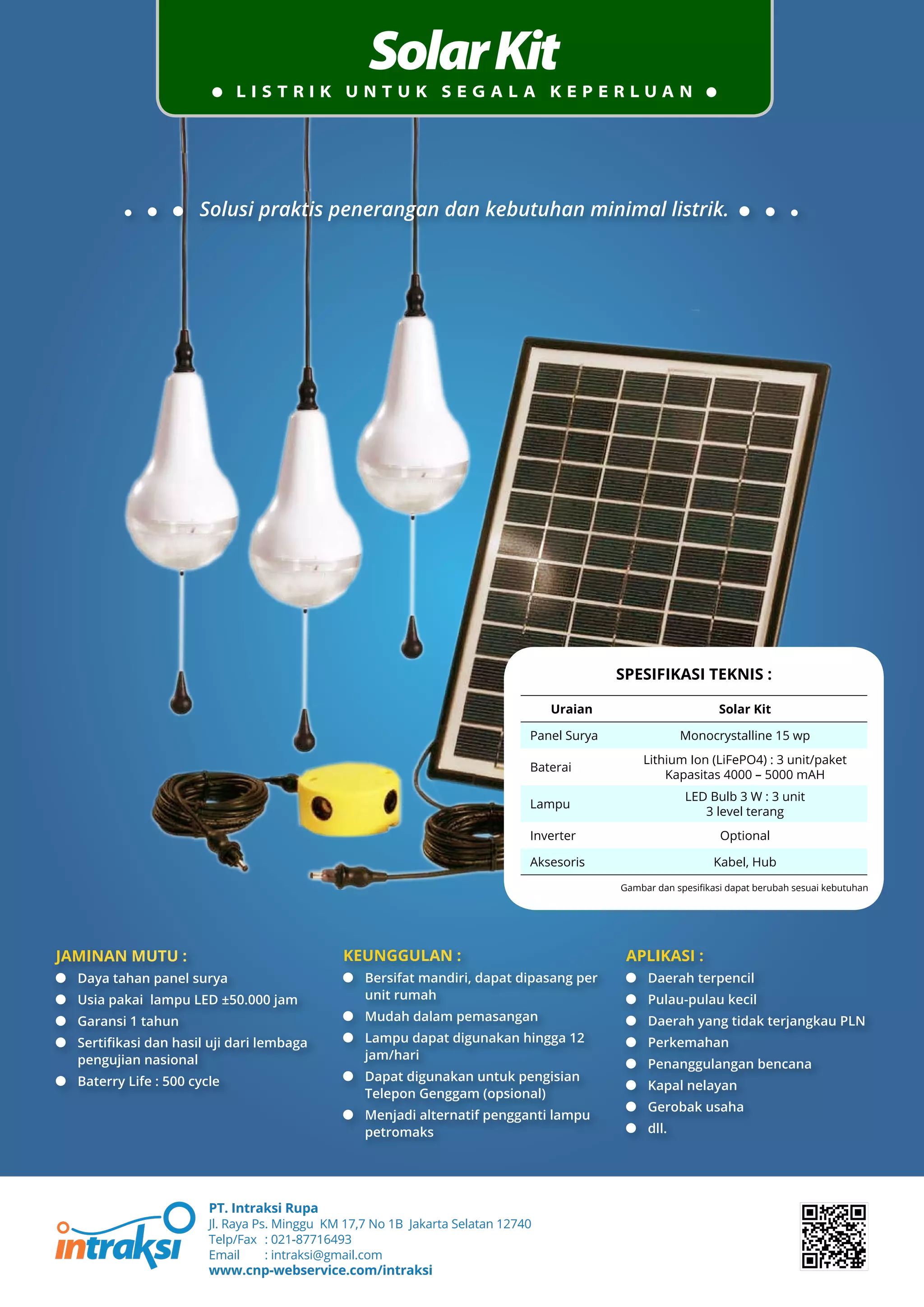 Solar Kit - Solusi praktis penerangan dan kebutuhan minimal listrik ...