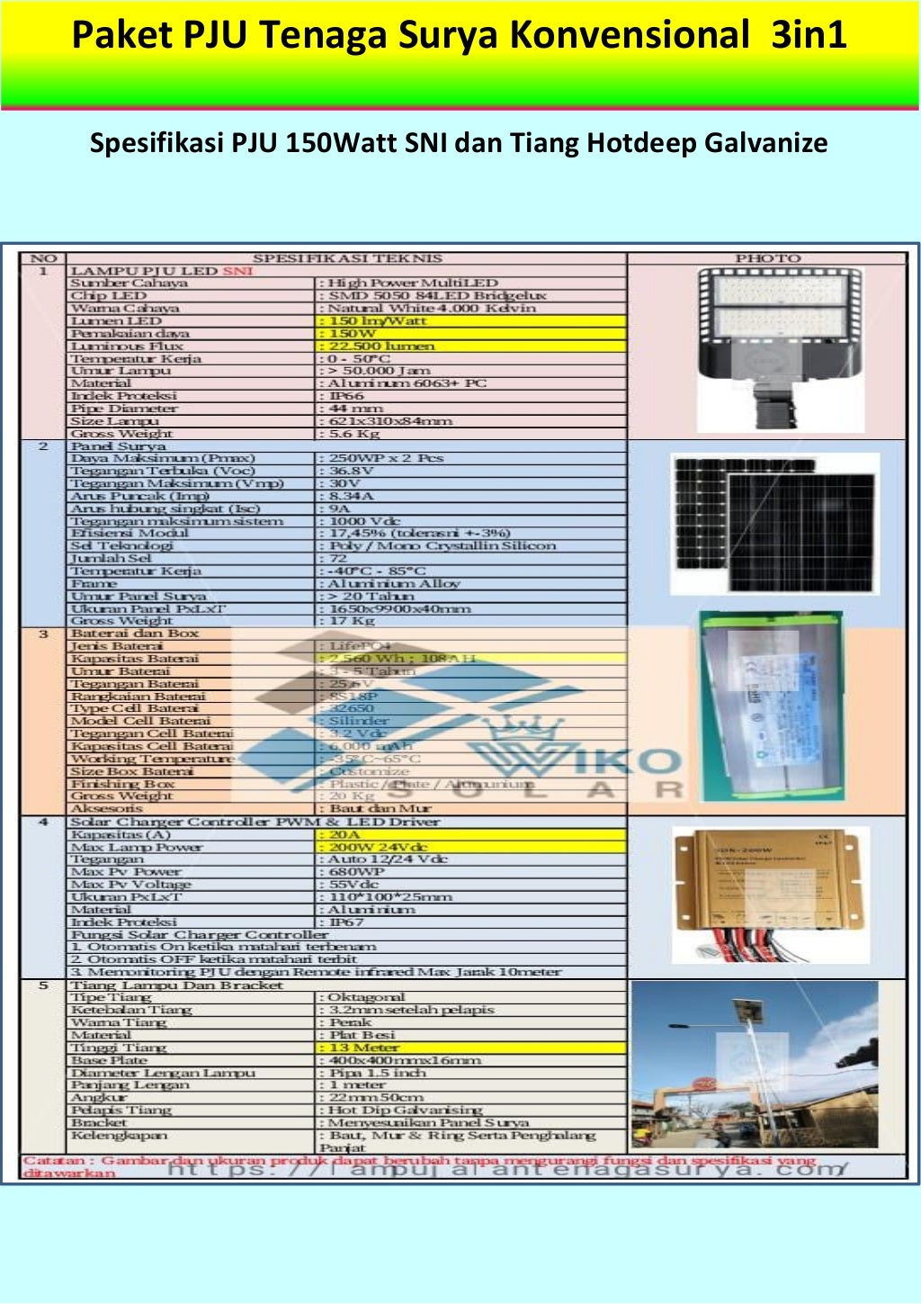 Brosur Lampu Tenaga Surya 2023 || Strom Indonesia 082232297477 | PDF