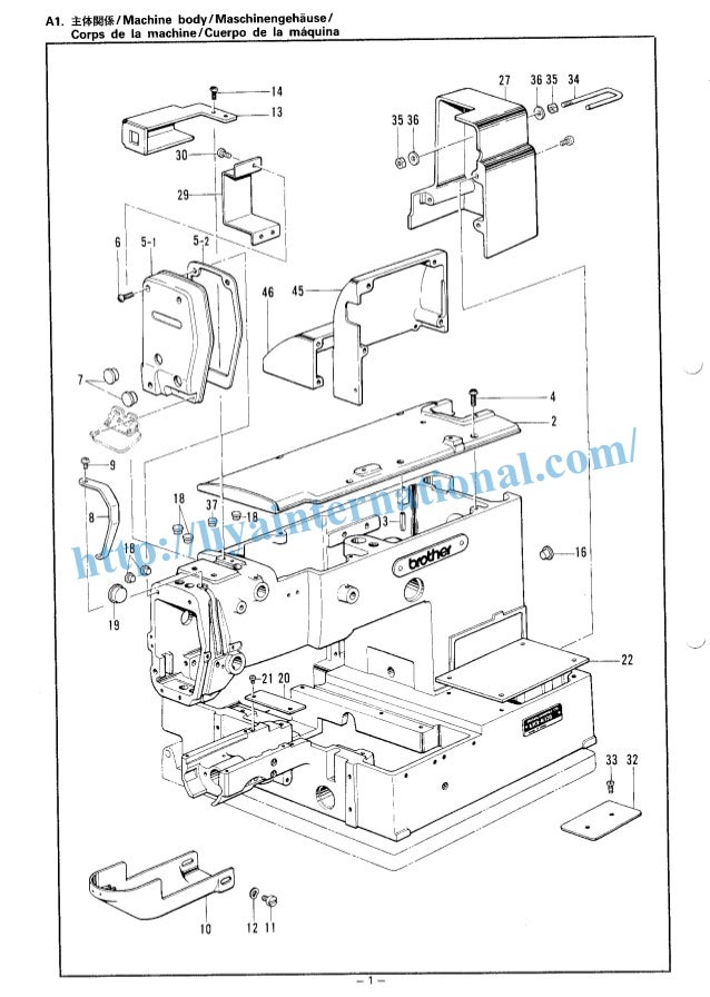 Brother bas 326 programmable sewing machine book spare parts manual