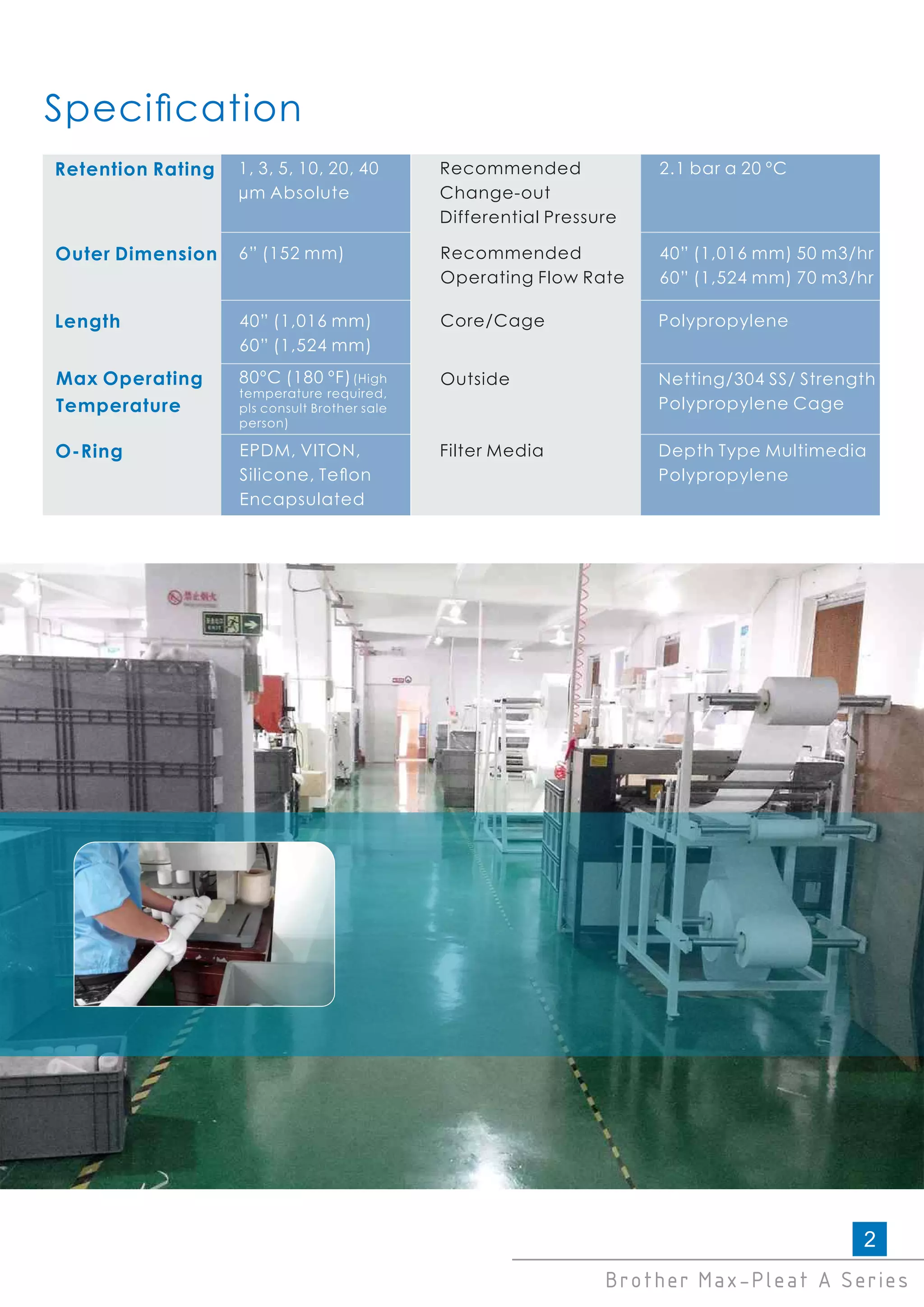 Brother filtration Max Pleated A series filtration system | PDF