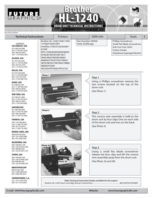 Brother hl 1240 drum | PDF