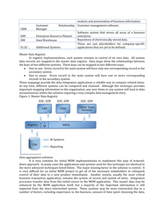 Brotherhood of master data | DOCX