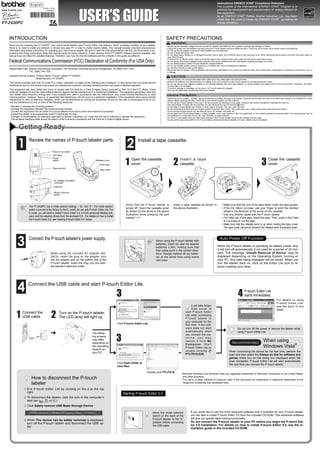Brother™ PT-2430PC PC-Connectable Label Maker with Auto Cutter - User ...
