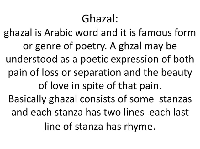 GHAZAL | PPTX | Sikhism | Religion & Spirituality