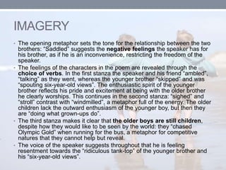 Andrew Forster: Brothers | PPTX | Poetry | Books and Literature