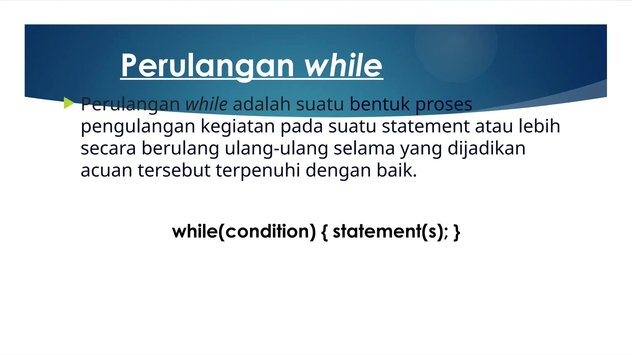 Pembelajaran Perulangan for while do while.pptx
