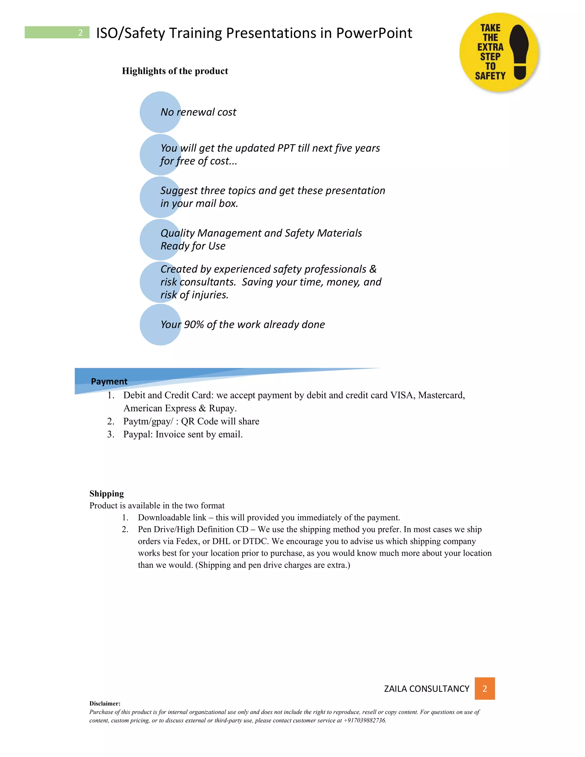 QHSE Training PPTs | PDF