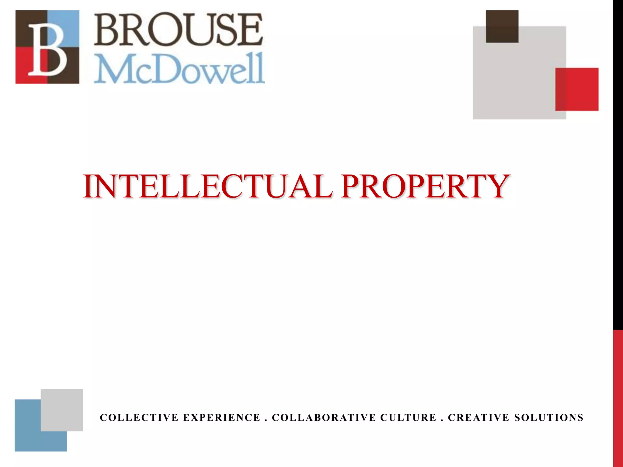 Intellectual Property Slide Deck for Video Project | PPT