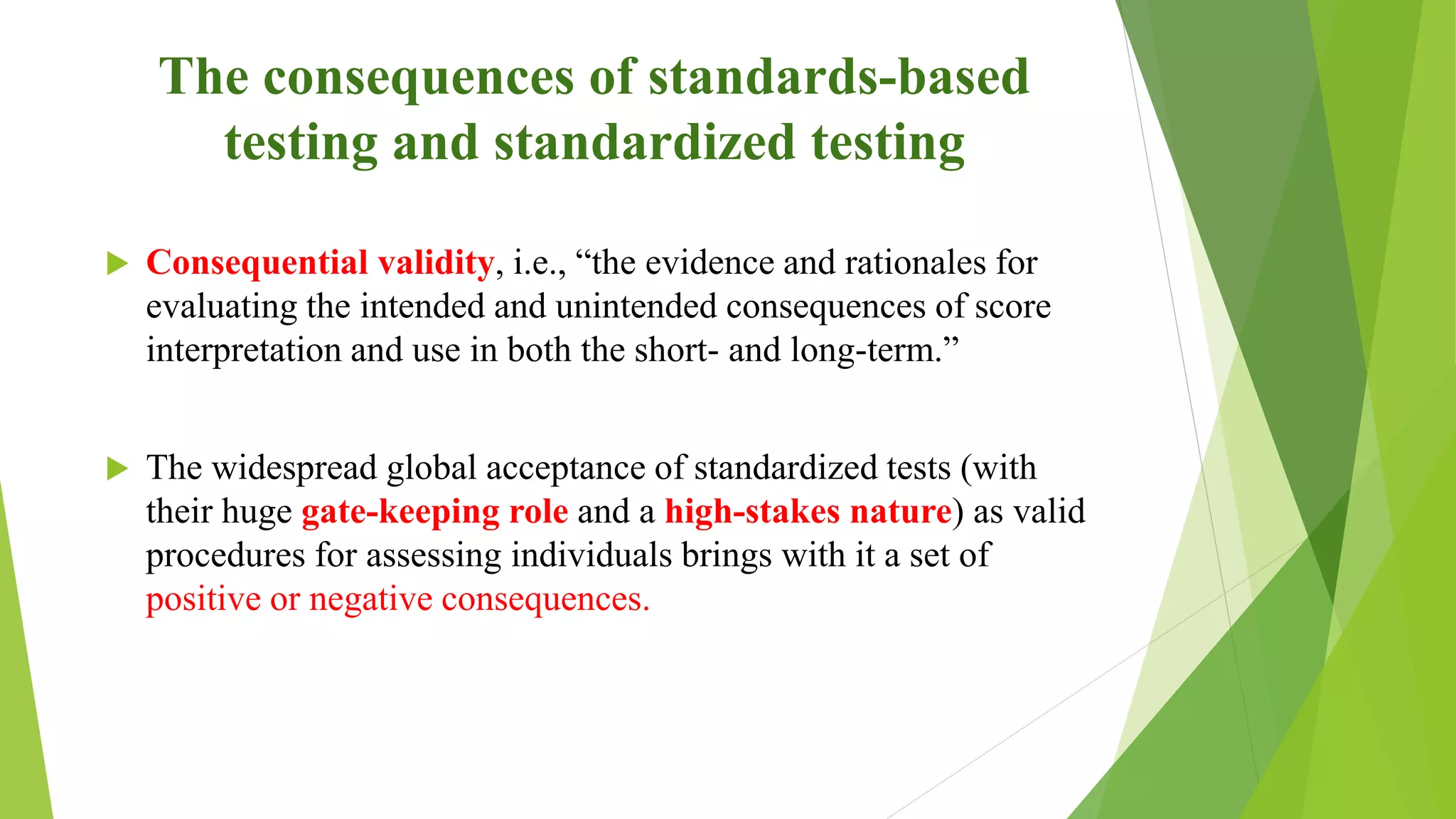 Standards based assessment | PPTX
