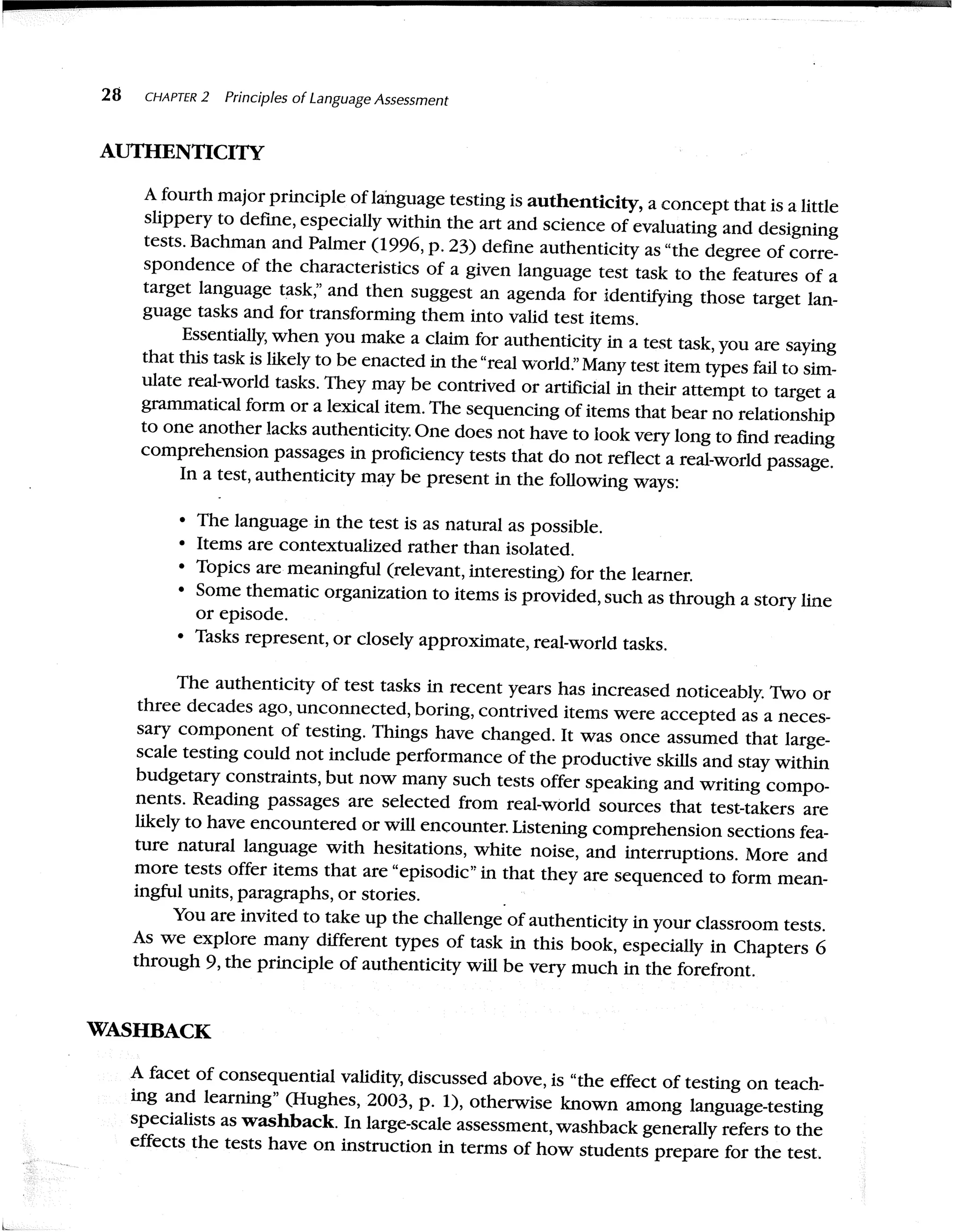 Principles of Language Assessment | PDF