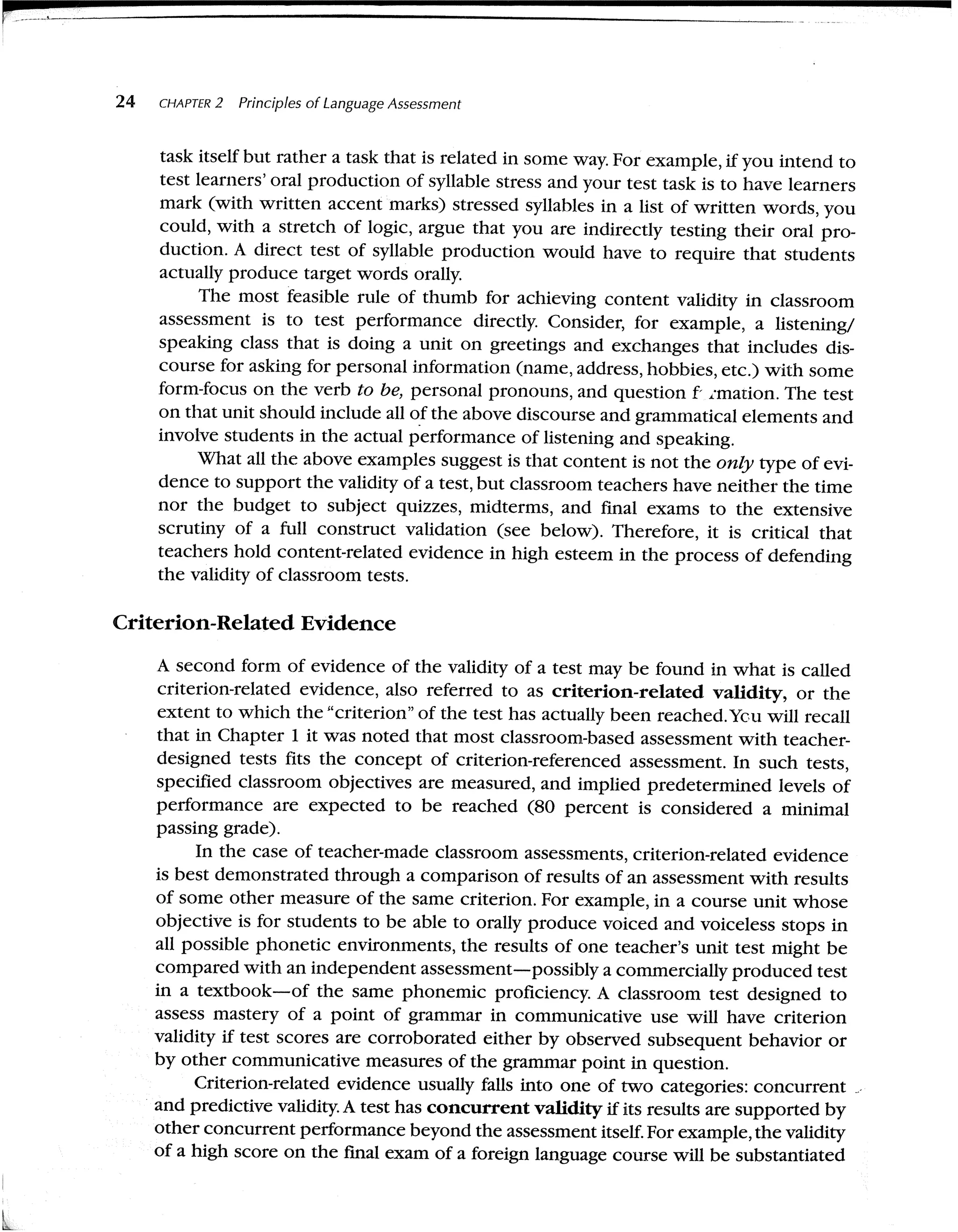 Principles of Language Assessment | PDF