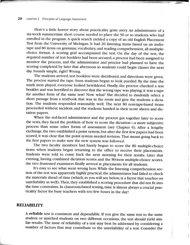 Principles of Language Assessment | PDF