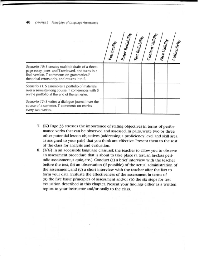 Principles of Language Assessment | PDF