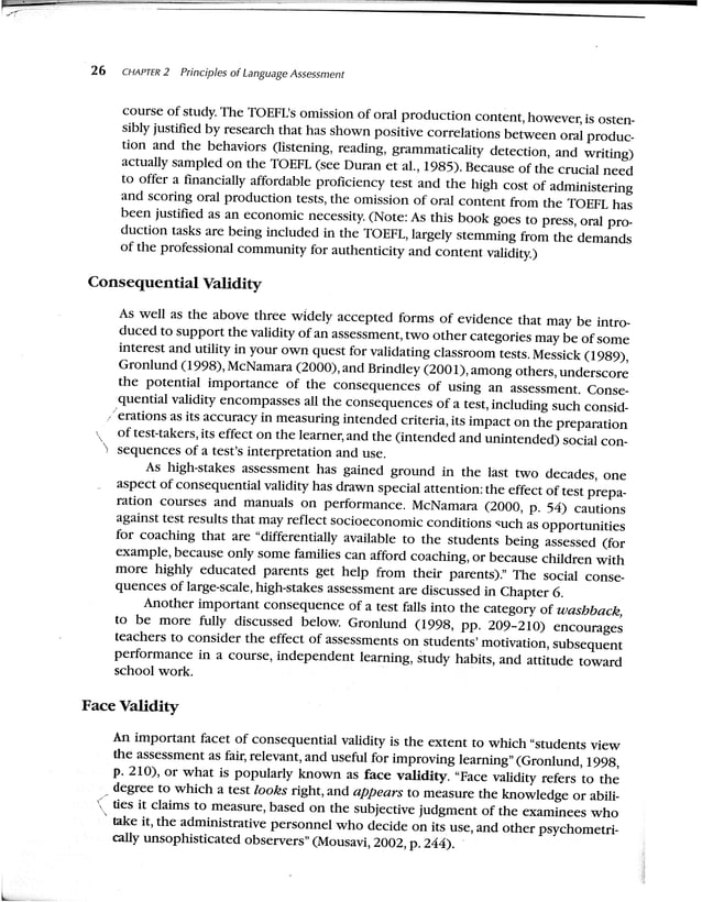 Principles of Language Assessment | PDF
