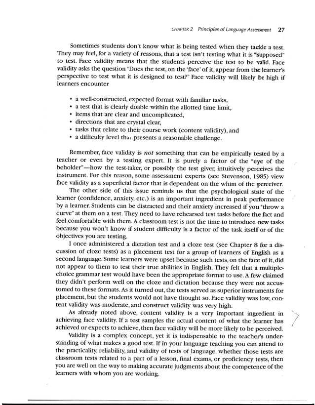 Principles of Language Assessment | PDF