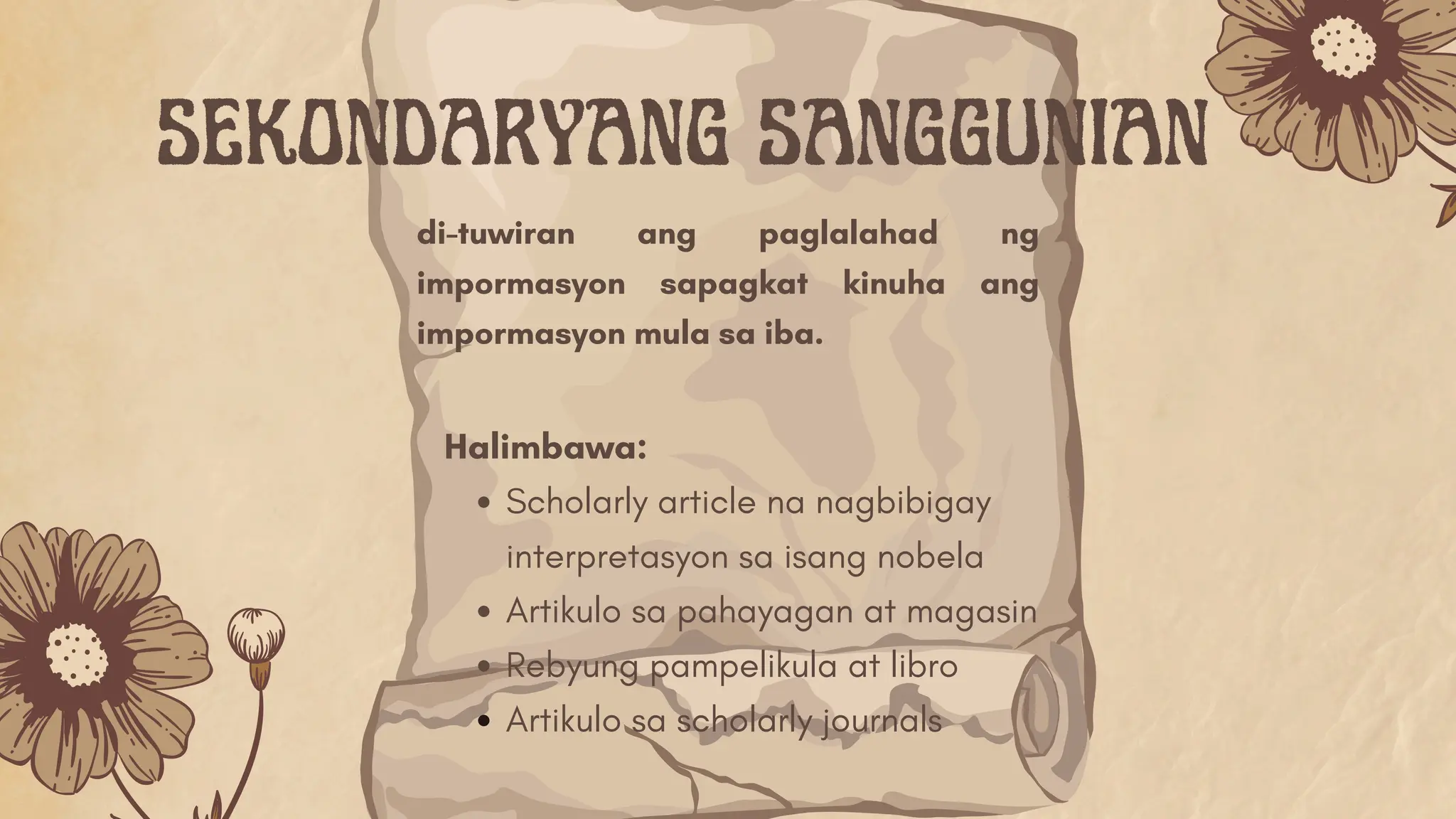 Reperensyal na pagsulat Brown and Beige Aesthetic Vintage Group Project ...