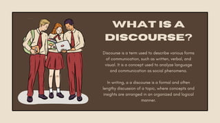 Brown and Beige Simple English Reading and Writing Types of Discourse ...