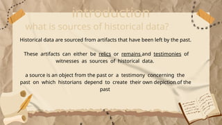 historical data and priamry secondary resource | PPT