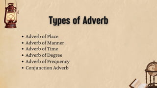 The 6 types of Adverb by Abrielle G. Algar and Khezzha Jireh A. Ucab | PDF