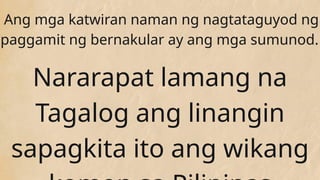 KASAYSAYAN NG WIKANG FILIPINO SA PANAHON NG AMERIKANO | PPTX