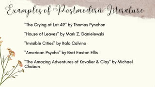 Post Modern Literature | PDF