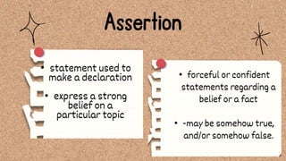 Opinion and Assertion Powerpoint Presentation | PPTX